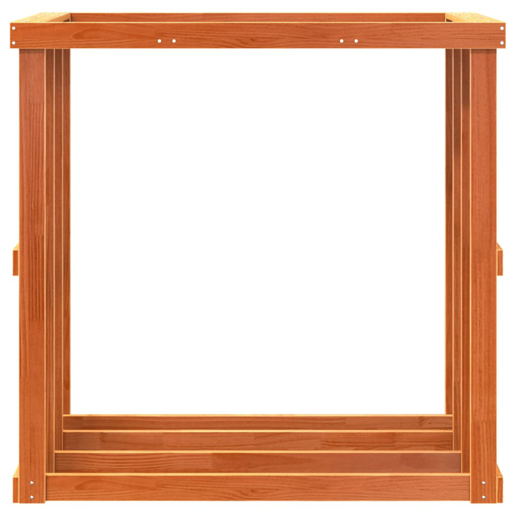 vidaXL Outdoor Log Holder Wood Pile Storage Firewood Rack Solid Wood ...