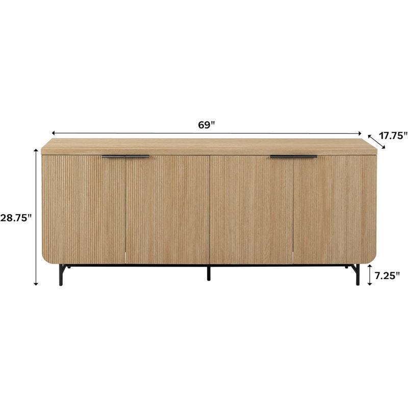 Corrigan Studio® Kitchen Side Cabinet Buffet Table | Wayfair