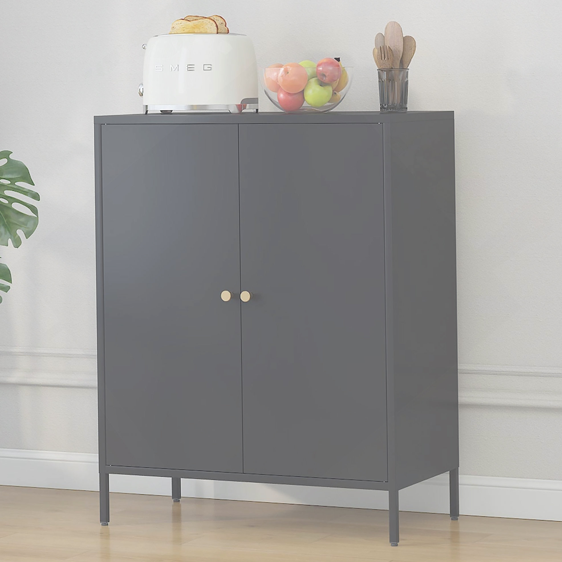 George Oliver Kitchen Buffet Server Table Accent Sideboard Cupboard ...