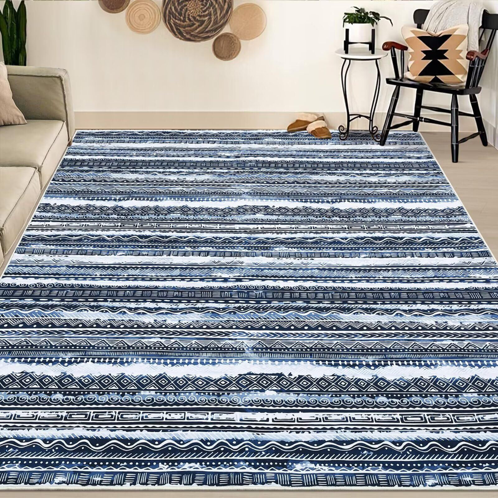 Union Rustic Farmhouse Indoor Machine Washable Rugs, Contemporary Non ...