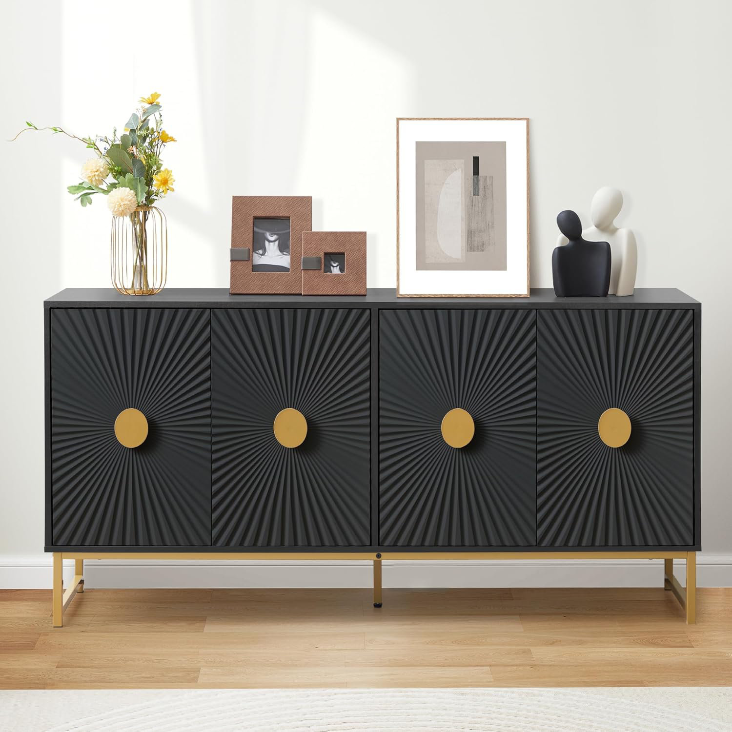 Mercer41 Tableware Cabinet With Storage, Buffet Cabinet | Wayfair