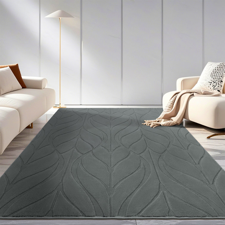 Ebern Designs Machine Washable Non-Slip Oriental Area Rug Gray | Wayfair