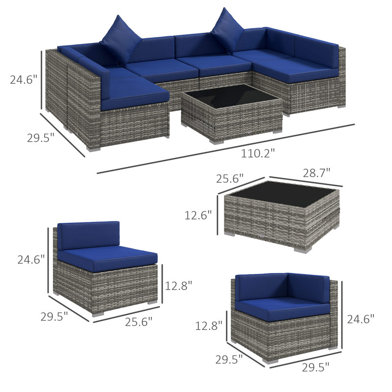 Latitude Run® Shelane 6 - Person Outdoor Seating Group | Wayfair