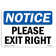 SignMission Please Exit Right Sign | Wayfair