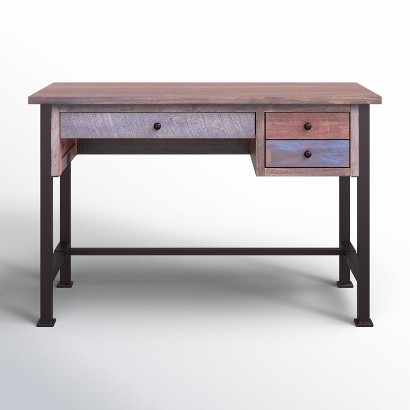 Loon Peak® Lupita Reclaim Wood Desk & Reviews | Wayfair