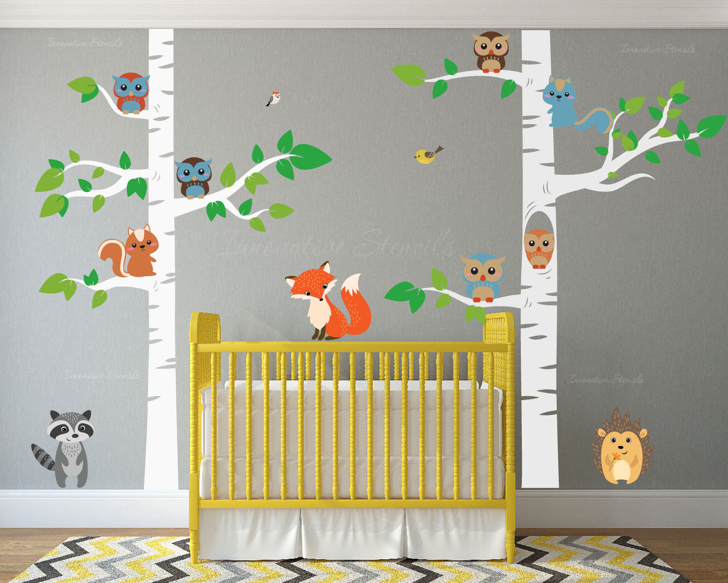 Isabelle & Max™ 12 Piece Birch Tree Nursery Wall Decal Set & Reviews ...