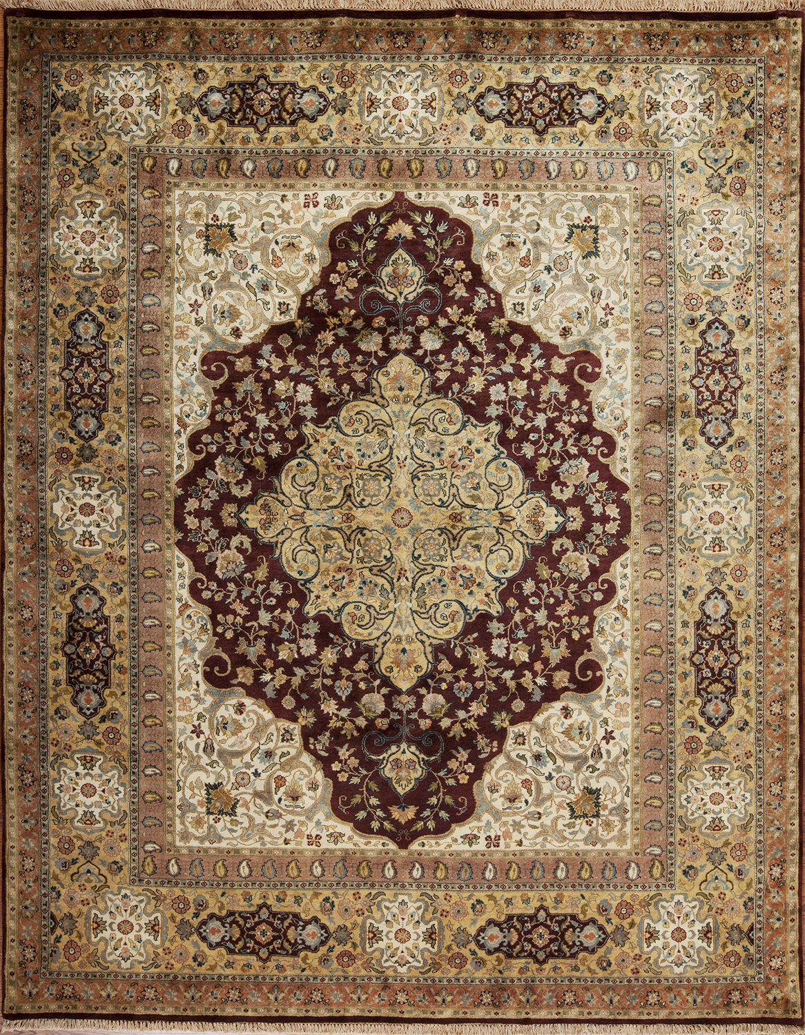 Samad Rugs Golden Age Hand-Knotted Wool Oriental Area Rug in Red/Gold ...