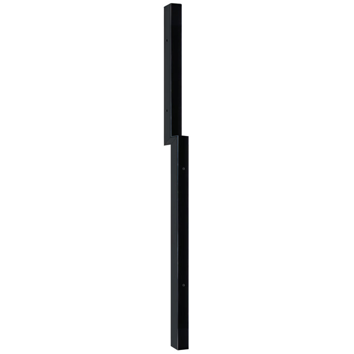 OUTDECO 16" Galvanized Steel Fence Extension Leg, Black | Wayfair