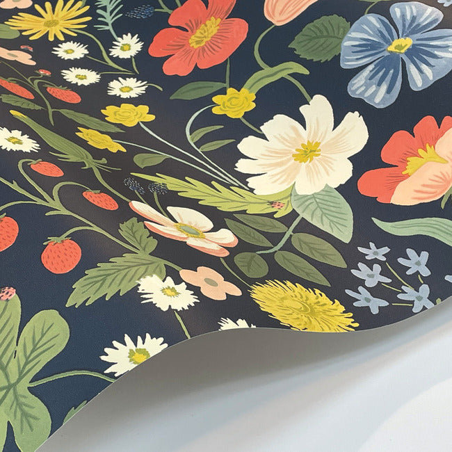Rifle Paper Co. Strawberry Fields 27" L x 27" W Smooth Wallpaper Roll ...