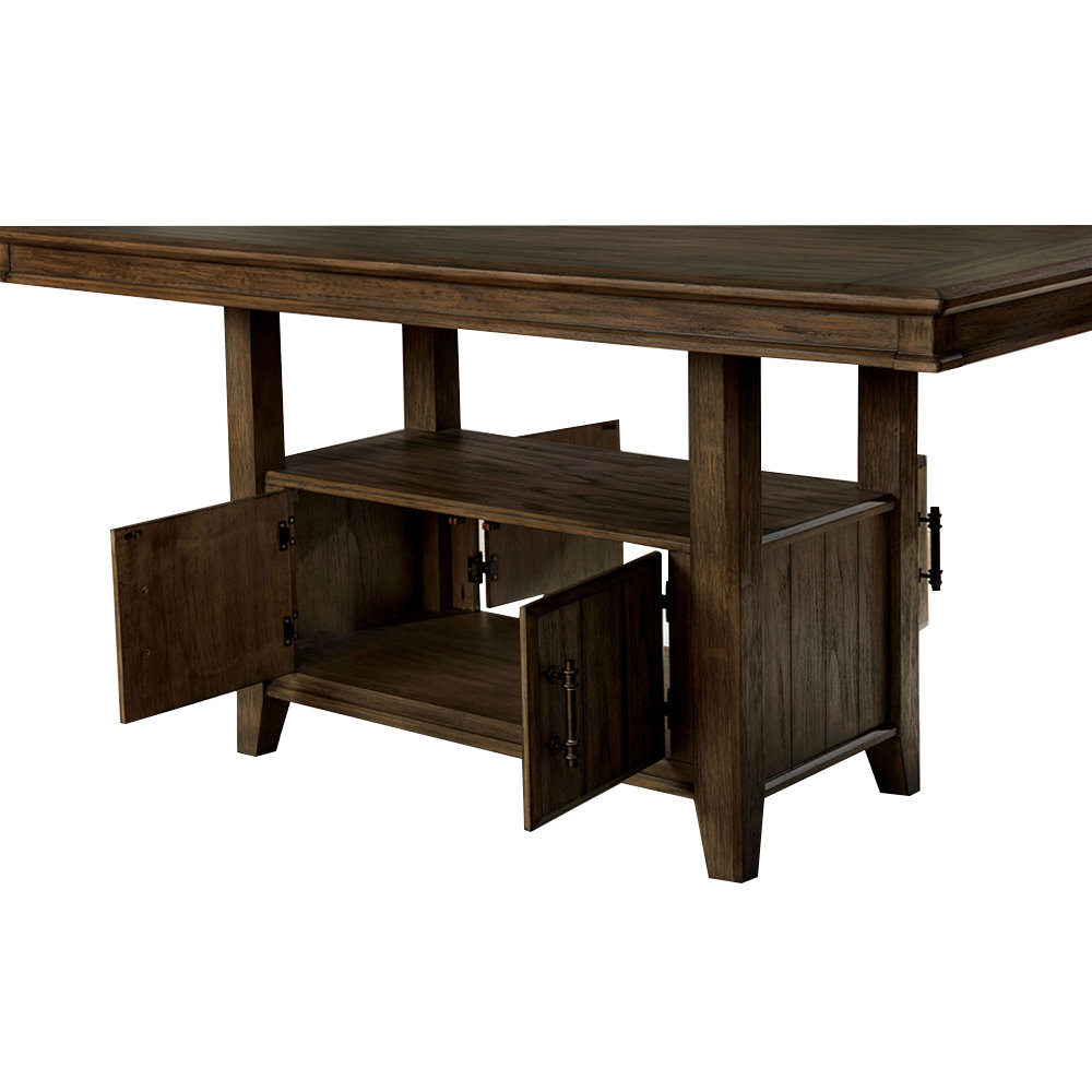 Red Barrel Studio Ruse Counter Height Table In Brown Finish | Wayfair