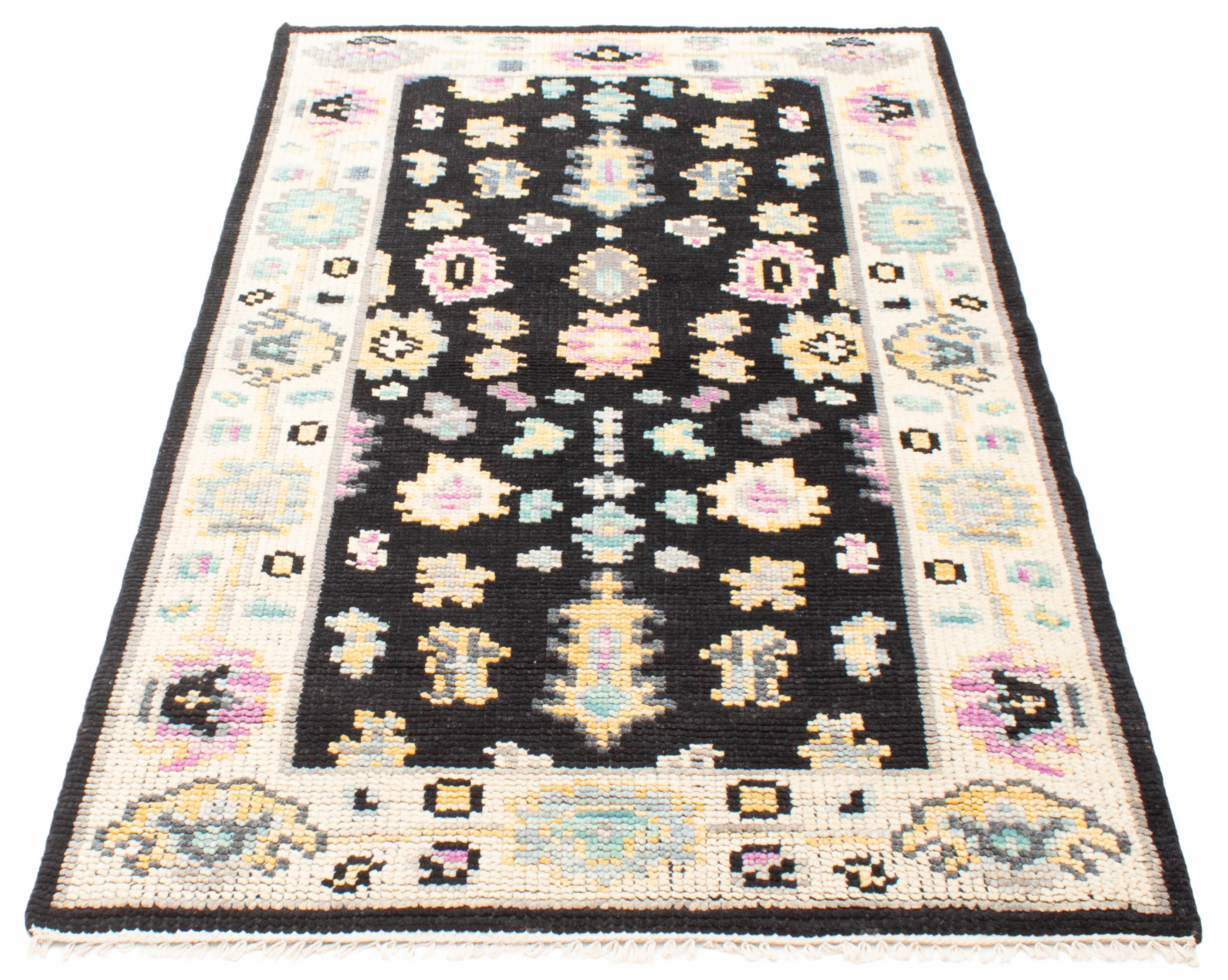Isabelline Modern Oushak Black Rug 5'1" x 8'4" | Wayfair