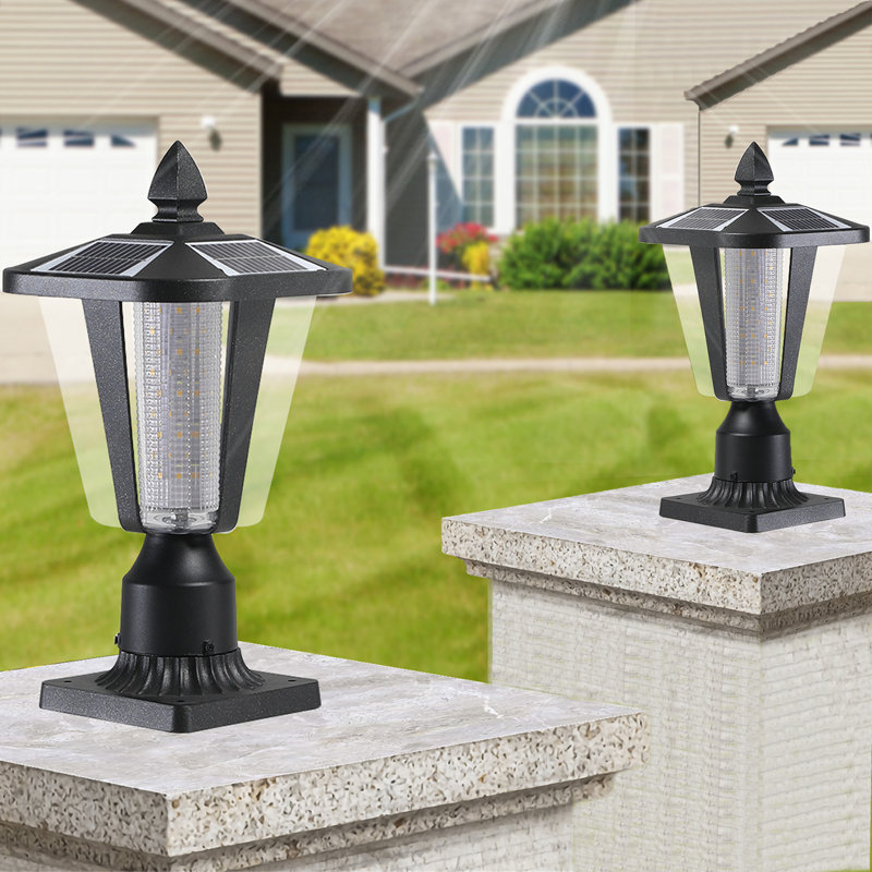 Naiyafly 14.9" Solar Powered Integrated LED Color Changing Outdoor ...