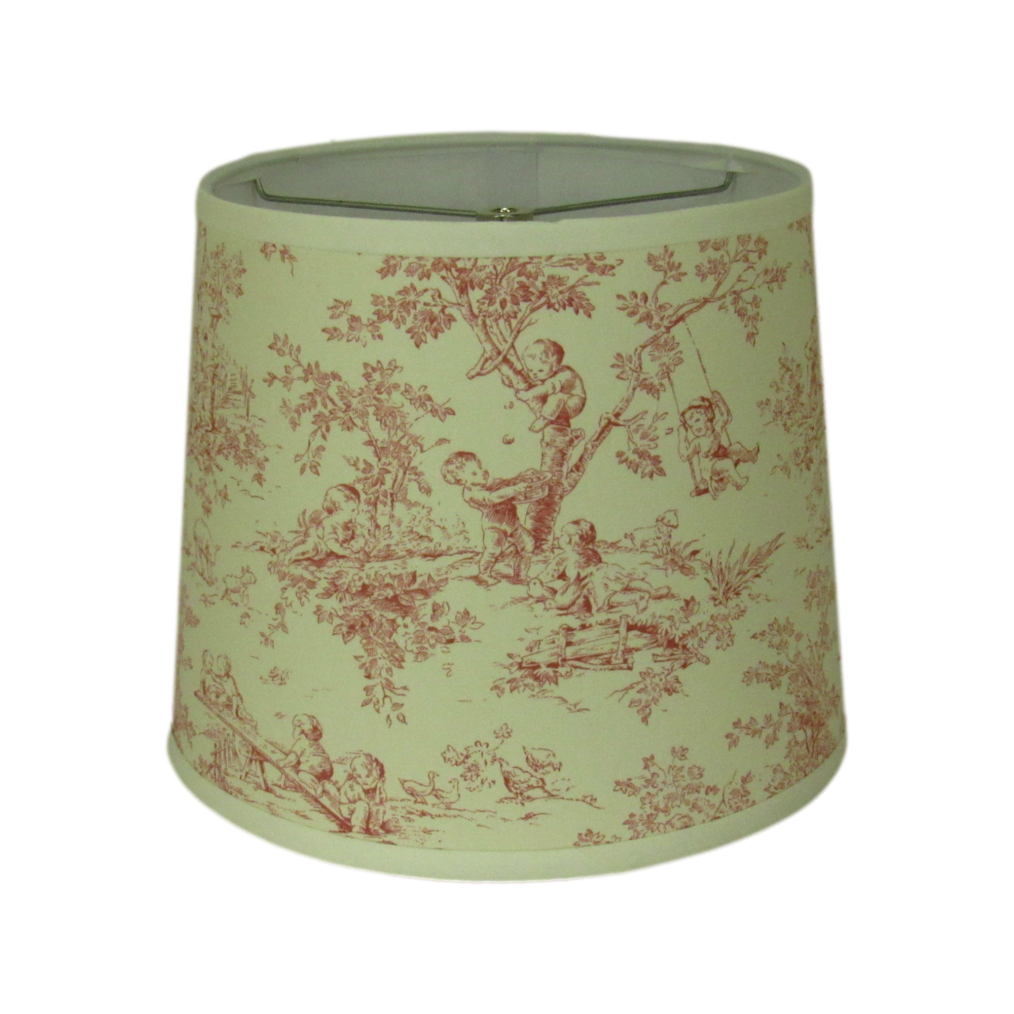 Lark Manor™ Toile Drum Lamp Shade – Vintage Red And Cream Children’S ...