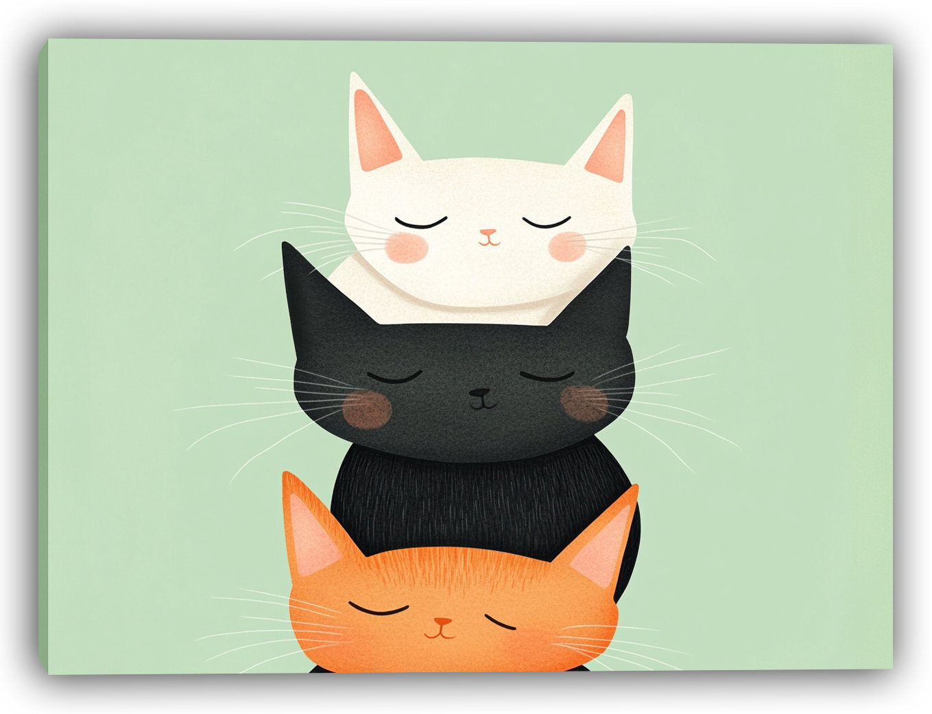 George Oliver Kitten Totem - Trio of Sleeping Cats - Wayfair Canada