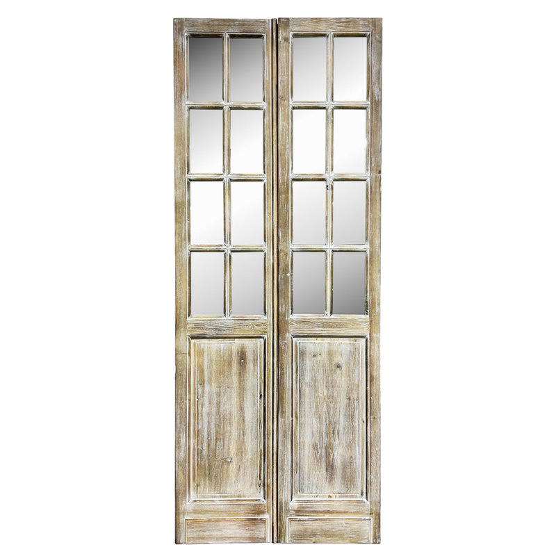 VIP INTERNATIONAL VIP Wood 72 in. Brown French Door Decor Accent | Wayfair