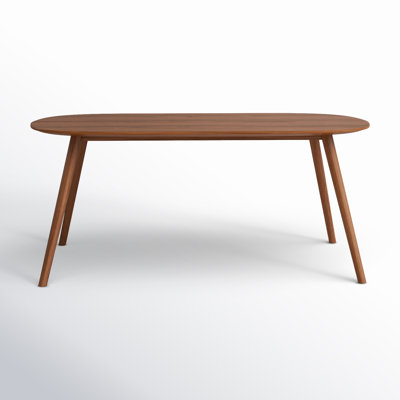 AllModern Bray Walnut Oval Solid Wood Base Dining Table & Reviews | Wayfair