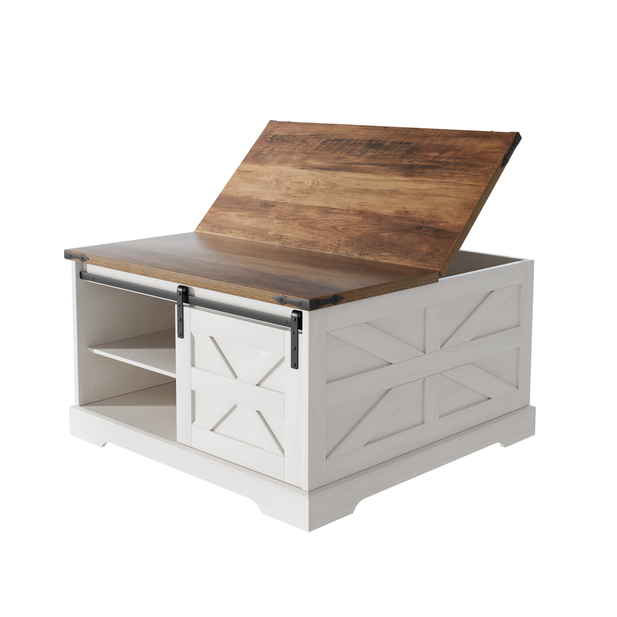 August Grove® Farmhouse Style Flip-Top Coffee Table | Wayfair