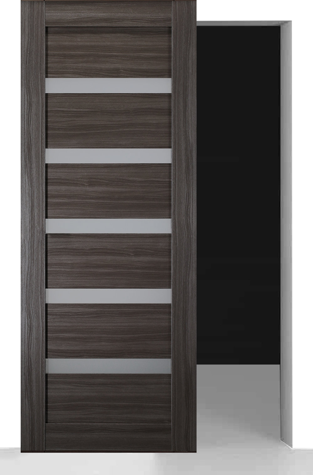 Belldinni Leora Paneled Manufactured Wood And Frosted Glass Solid Core ...