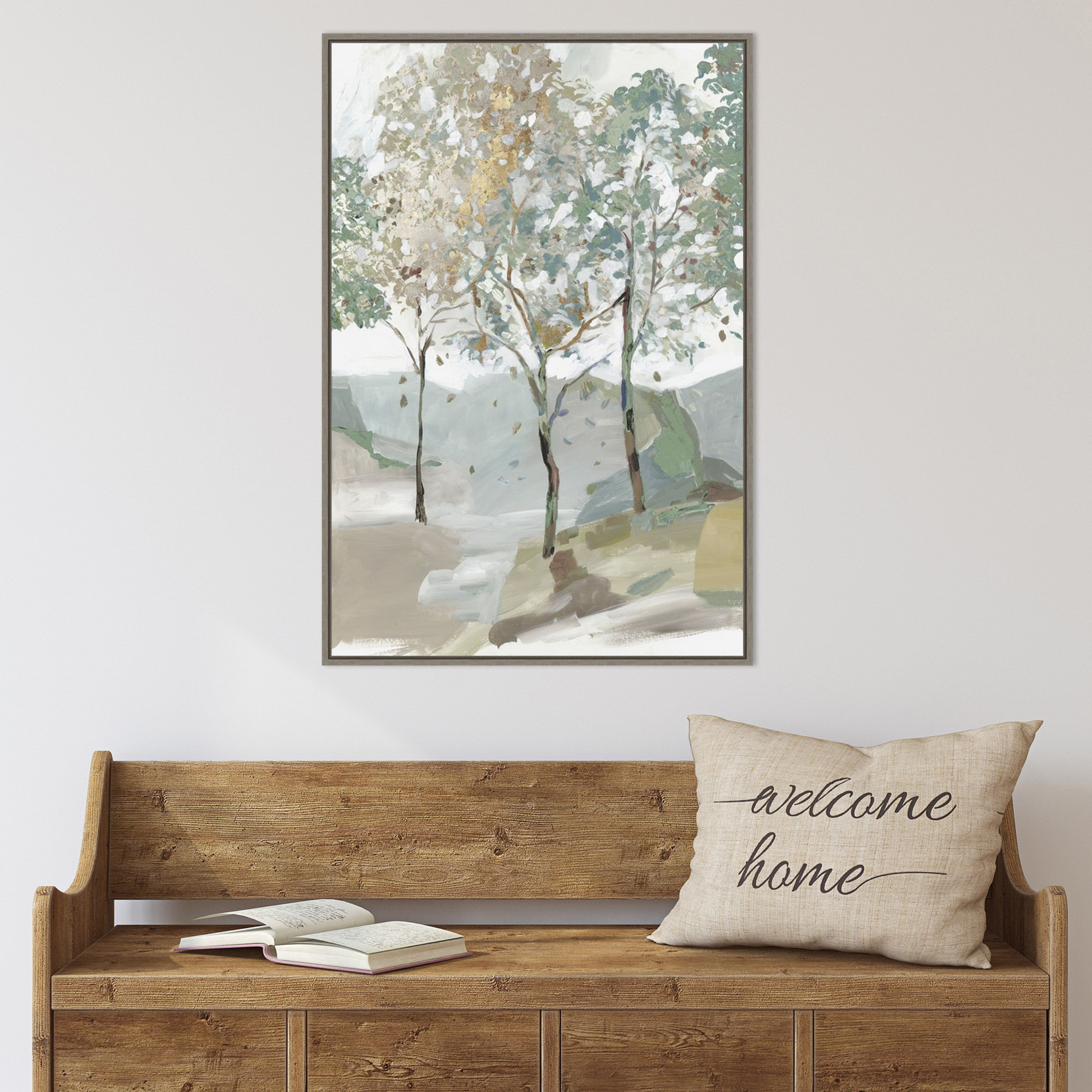 Wildon Home® Breezy Landscape Trees II Framed On Canvas by Allison ...
