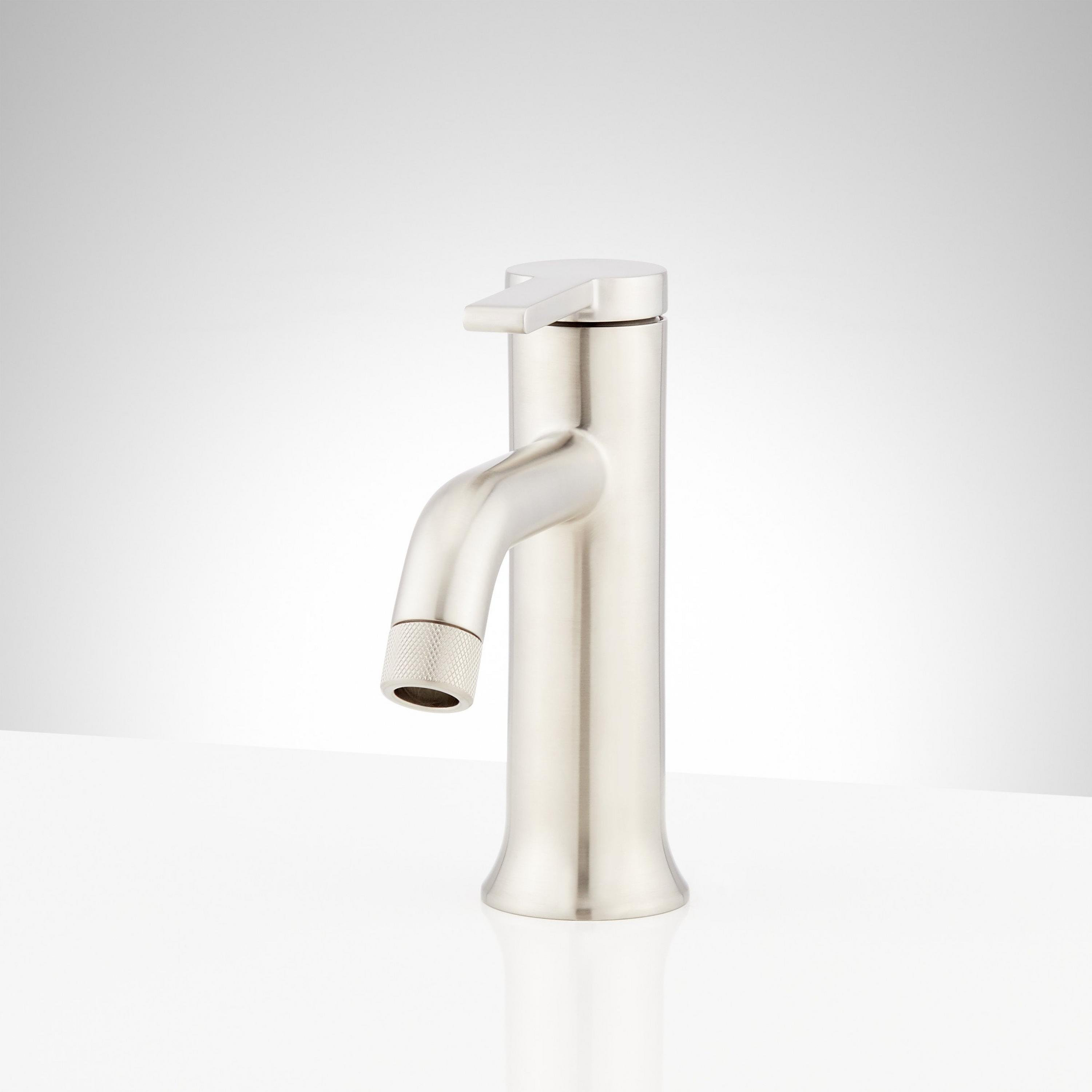 Signature Hardware Lentz 1.2 GPM Single Hole Bathroom Faucet with Lever ...