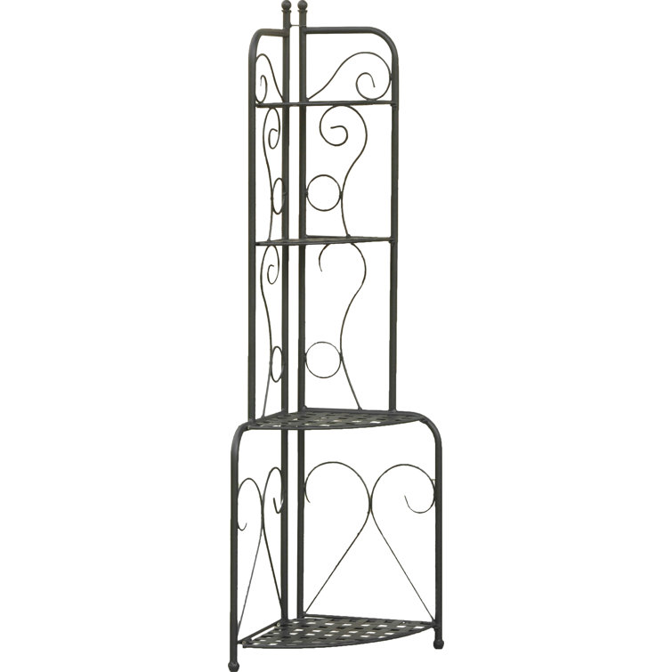 Lark Manor Apisan 14'' Iron Corner Baker's Rack & Reviews | Wayfair
