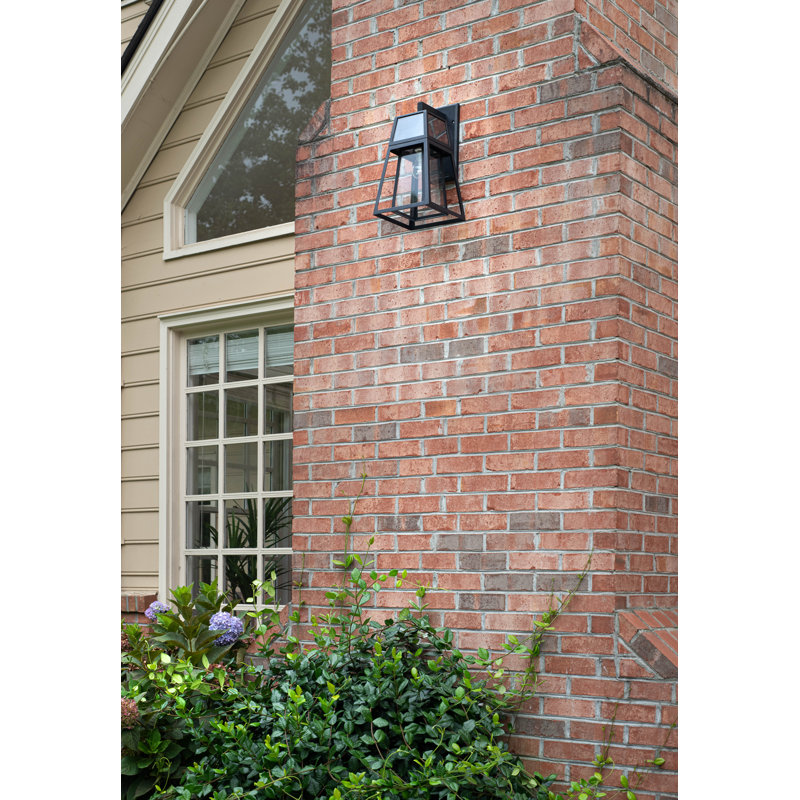 AllModern Sanders Black Modern Upscale Outdoor Solar Wall Sconce ...