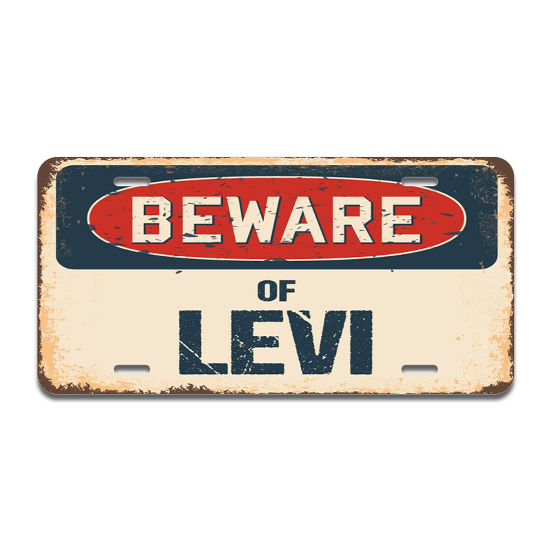SignMission Beware of Levi Aluminum Plate Frame | Wayfair