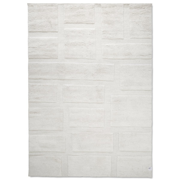 Ivy Bronx Artimisia Flatweave 100% Wool White Rug | Wayfair.co.uk