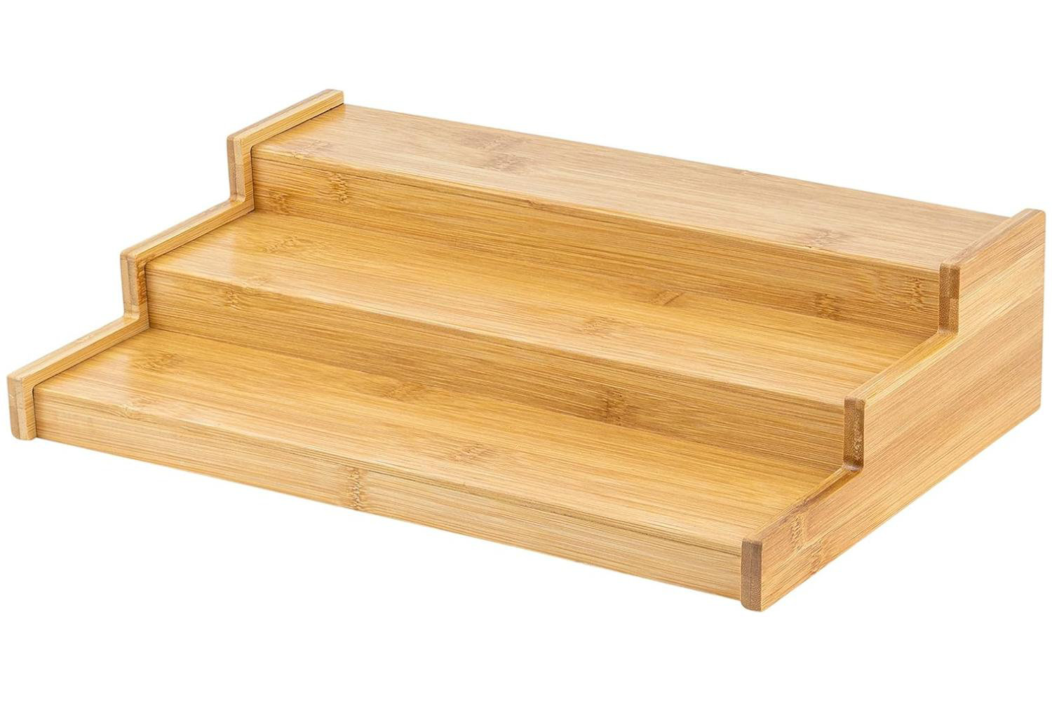 Latitude Run® Bamboo Spice Rack Organizer 3-Tier Non-Skid For Pantry ...