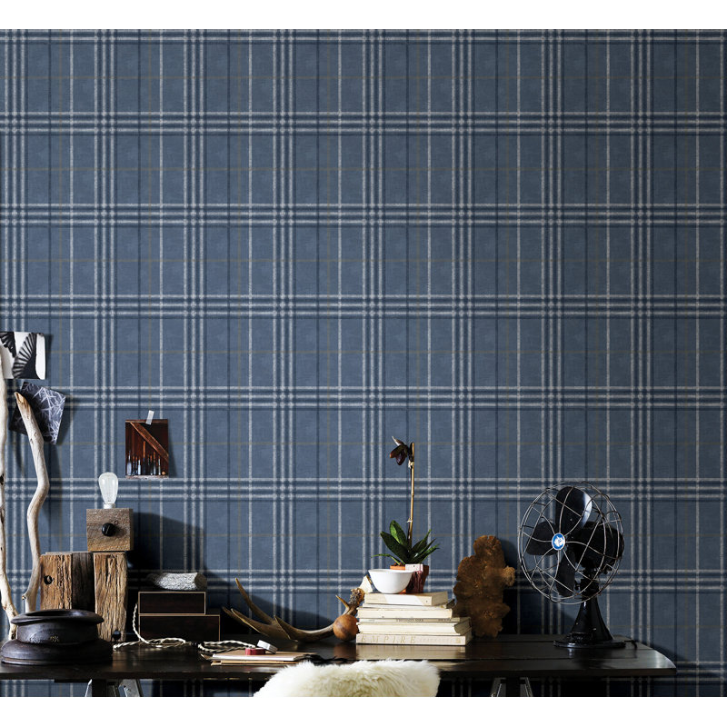 Gracie Oaks Bernabe Plaid Wallpaper & Reviews | Wayfair