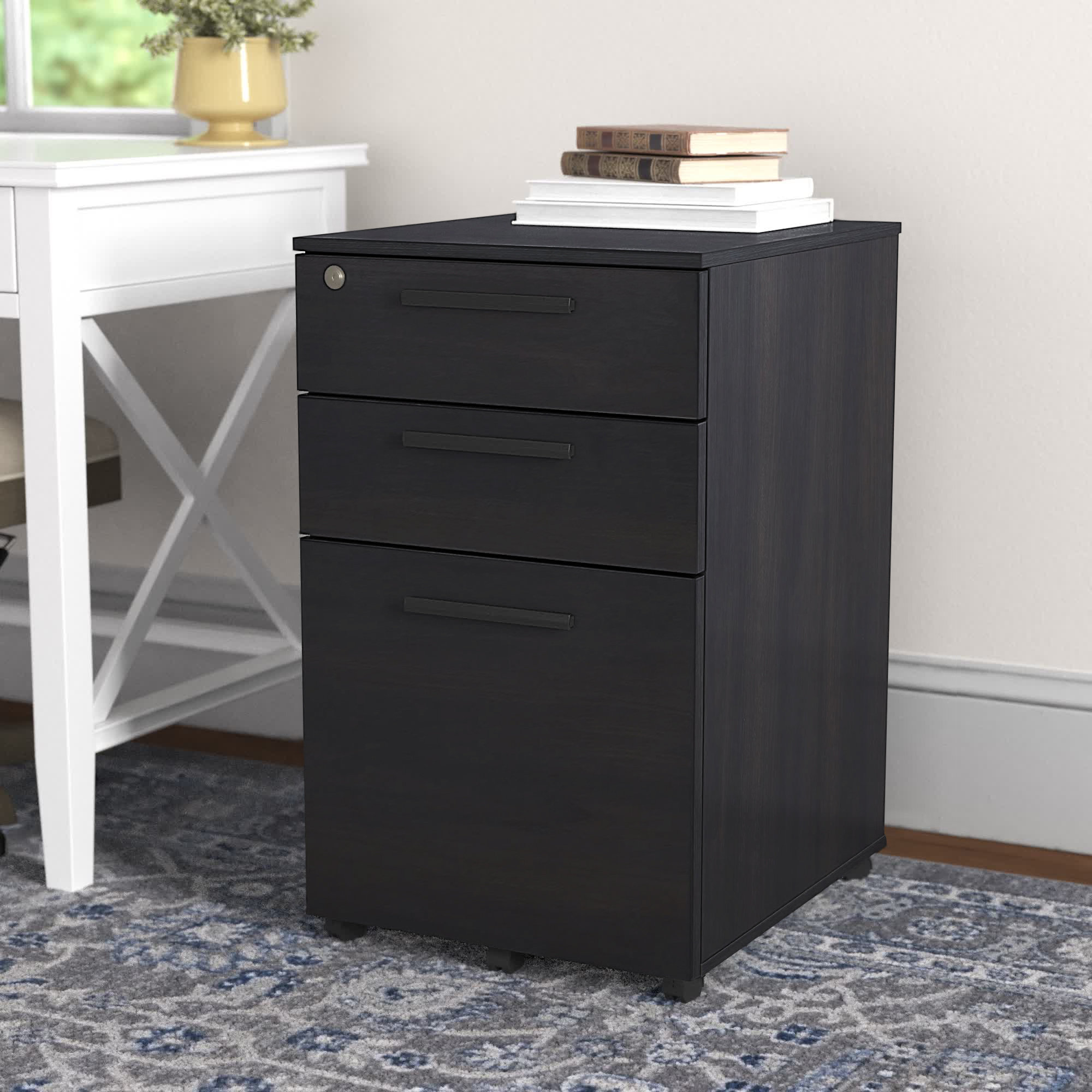Wade Logan Bathel 3 Drawer Vertical Filing Cabinet Reviews Wayfair