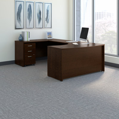 Bush Business Furniture Series C 60W Left Handed Bow Front U Shaped ...