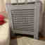LUVODI Wooden High Radiator Cover Wood Cabinet Grey Large Horizontal ...