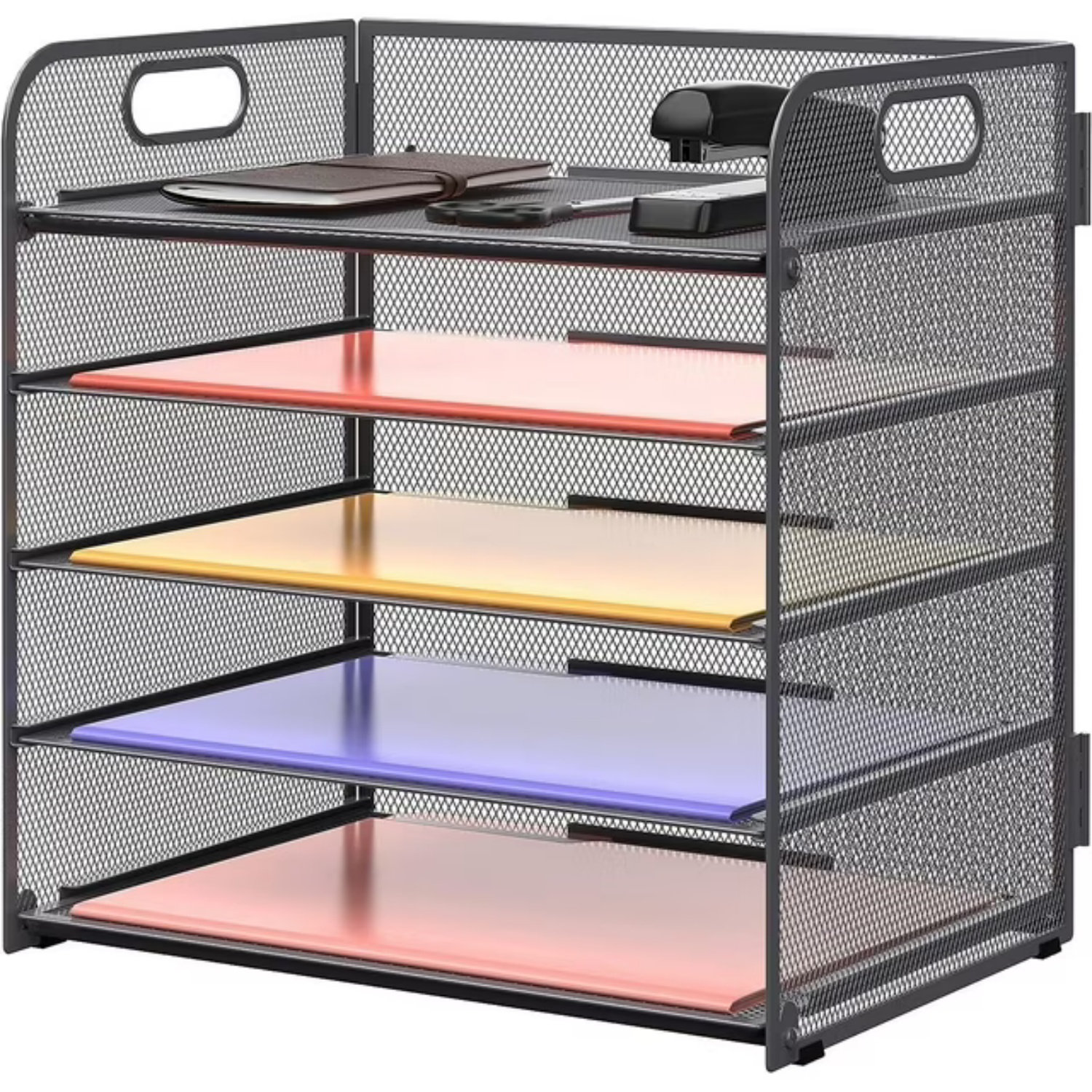 Inbox Zero 5-Tier Desktop Organizer Letter Tray With Handle-Mesh ...