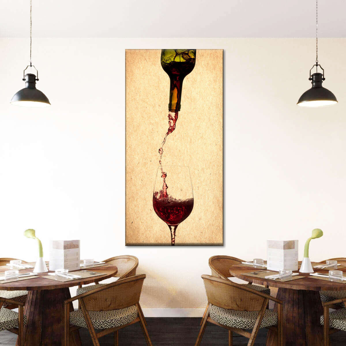 Ebern Designs Red Wine Pouring Wine Canvas Print On Canvas Print | Wayfair