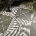 Merola Tile Kings Rombos Night 18" x 18" Ceramic Patterned Wall & Floor ...