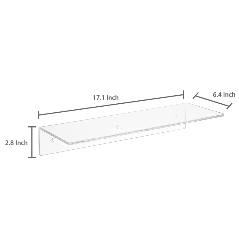 Rebrilliant Therese 3 Piece Plastic / Acrylic Floating Shelf & Reviews ...