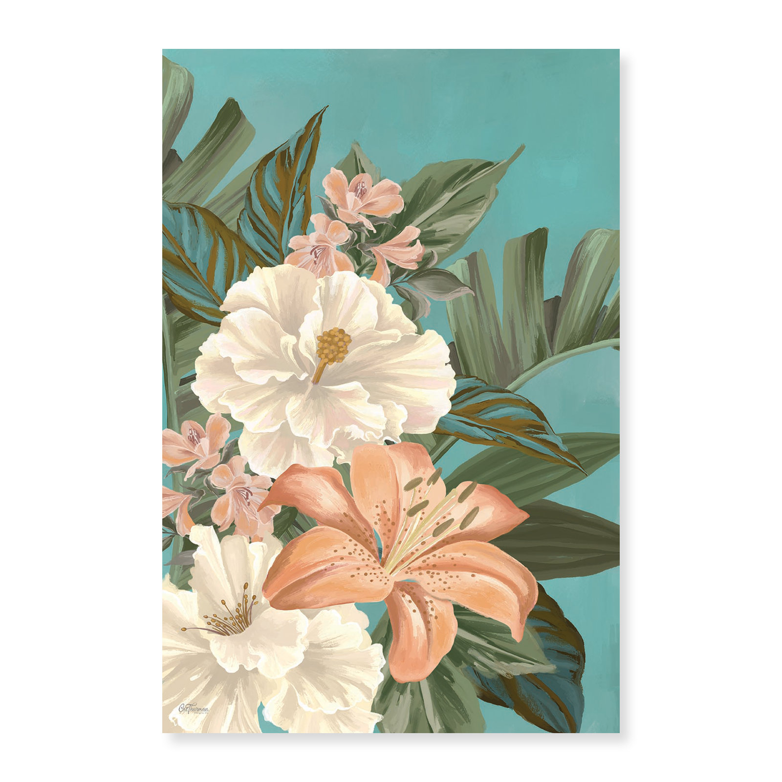 Bay Isle Home™ Art Print (Unframed), Coastal Floral by Cat Thurman ...