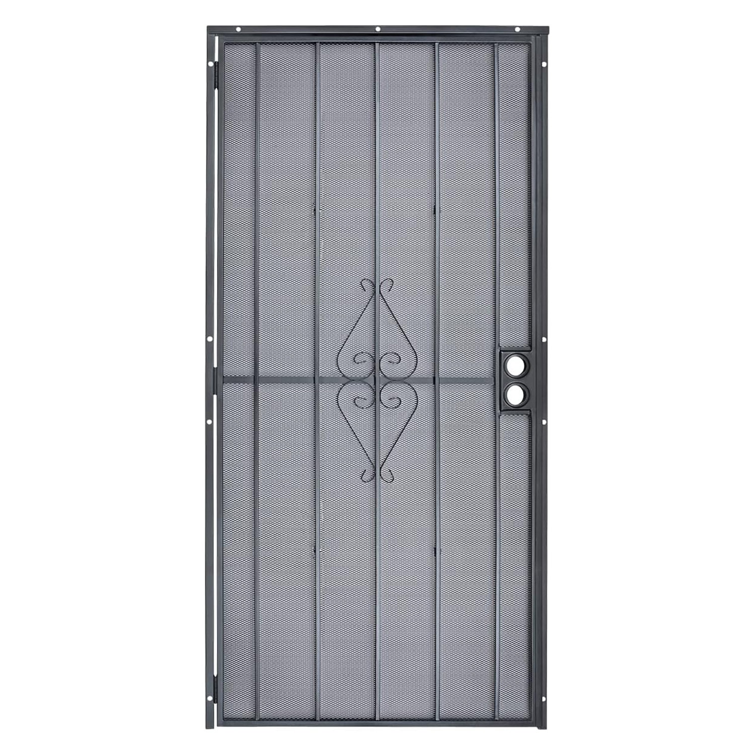 Grisham 32×80inch Iron Security Screen Door Conveys，Black - Wayfair Canada
