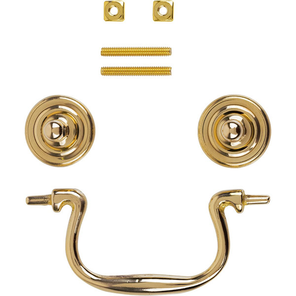 UNIQANTIQ HARDWARE SUPPLY Plain Cast Brass Swan Neck Drawer Bail Pull ...