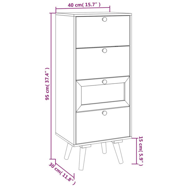 Norden Home Patsy 40cm Wide Highboard | Wayfair.co.uk