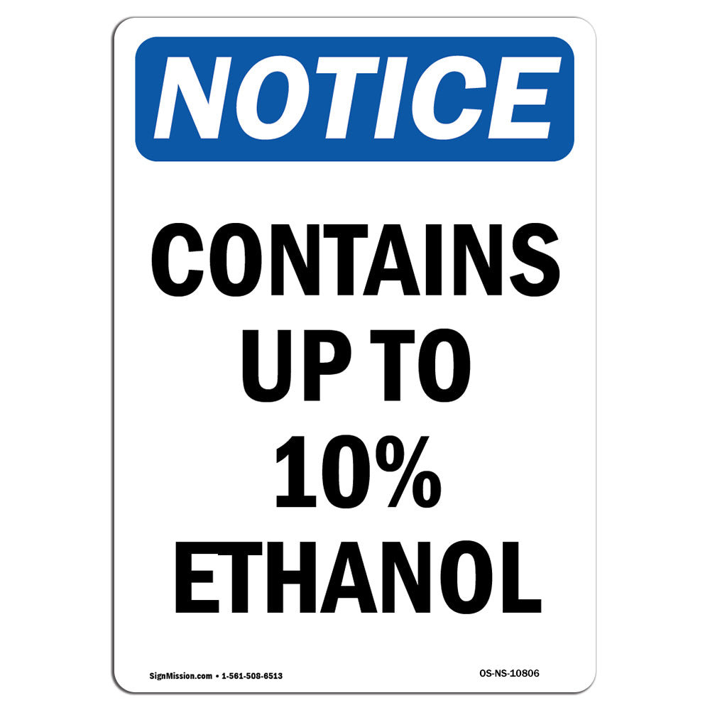 SignMission Contains up to 10% Ethanol Sign | Wayfair