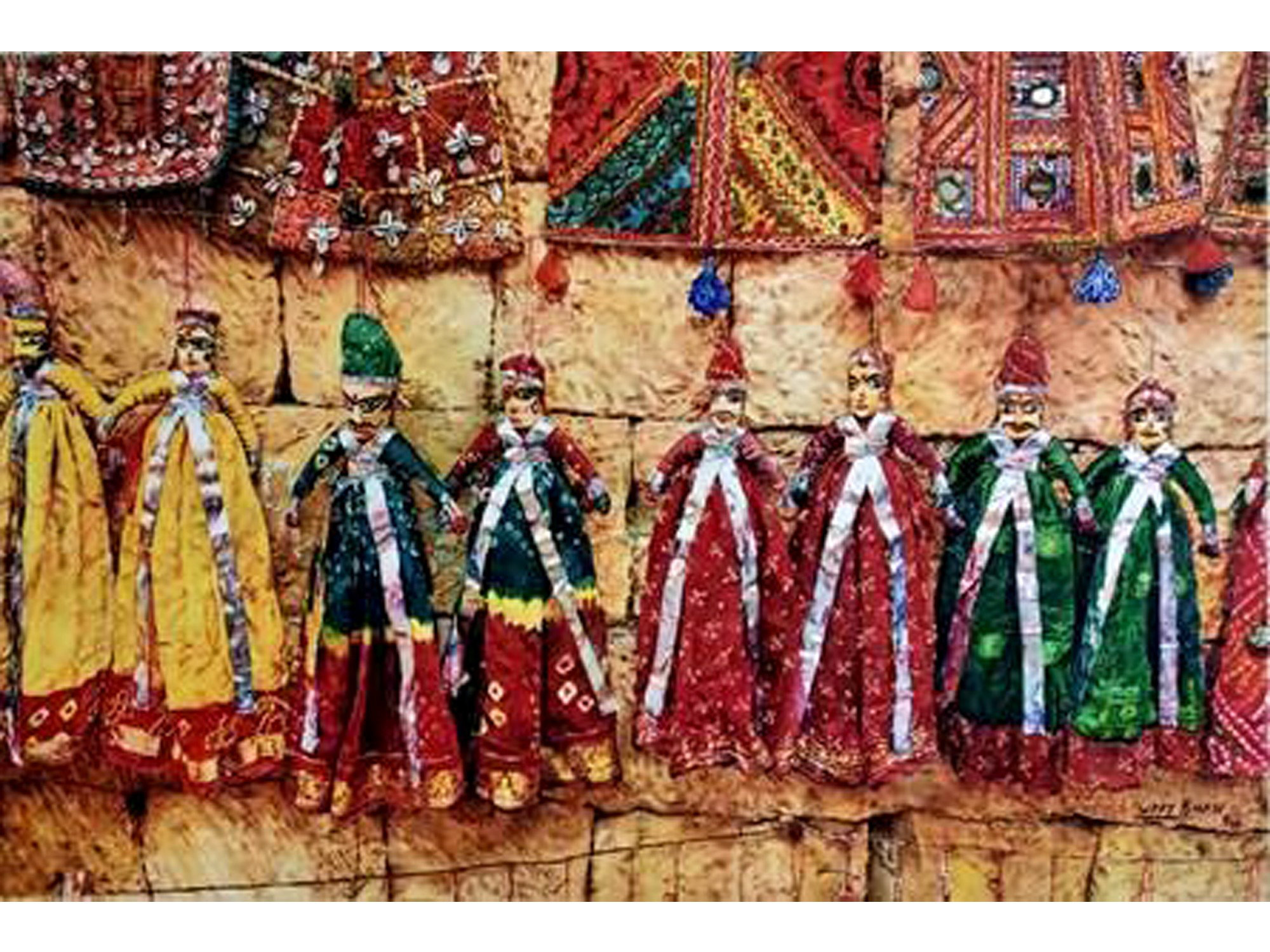 Exotic India Traditional Rajasthani Puppets | Watercolor On Paper ...