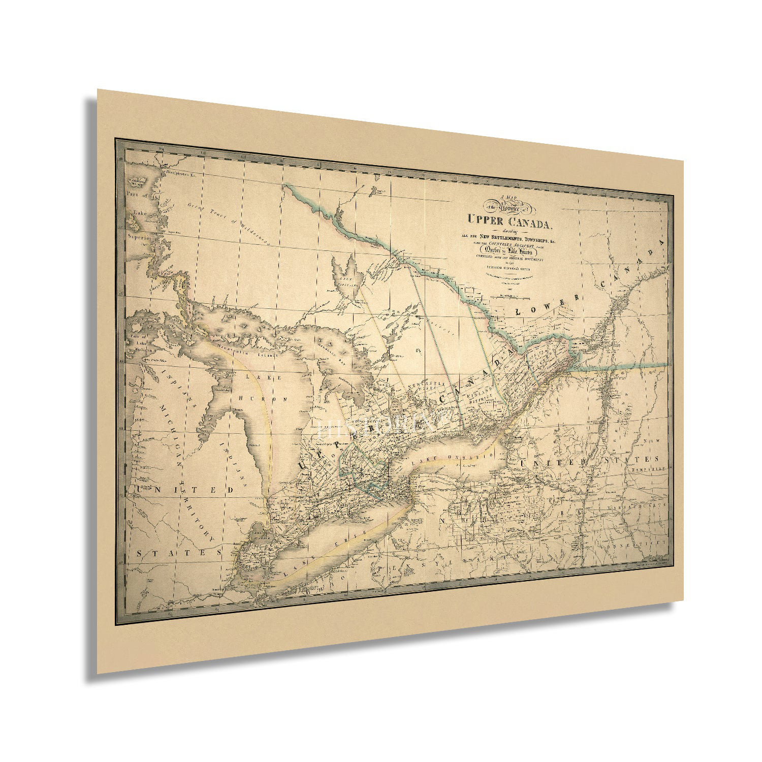 Williston Forge 1836 Upper Canada Map - Old Map Of Canada - History Map ...