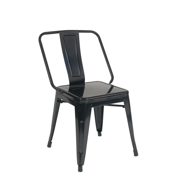 ERF, Inc. Indoor Steel Chair in Black Finish | Wayfair