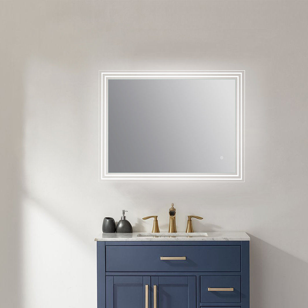 Brayden Studio® Gullane 36” Rectangle Frameless Modern LED Bathroom ...