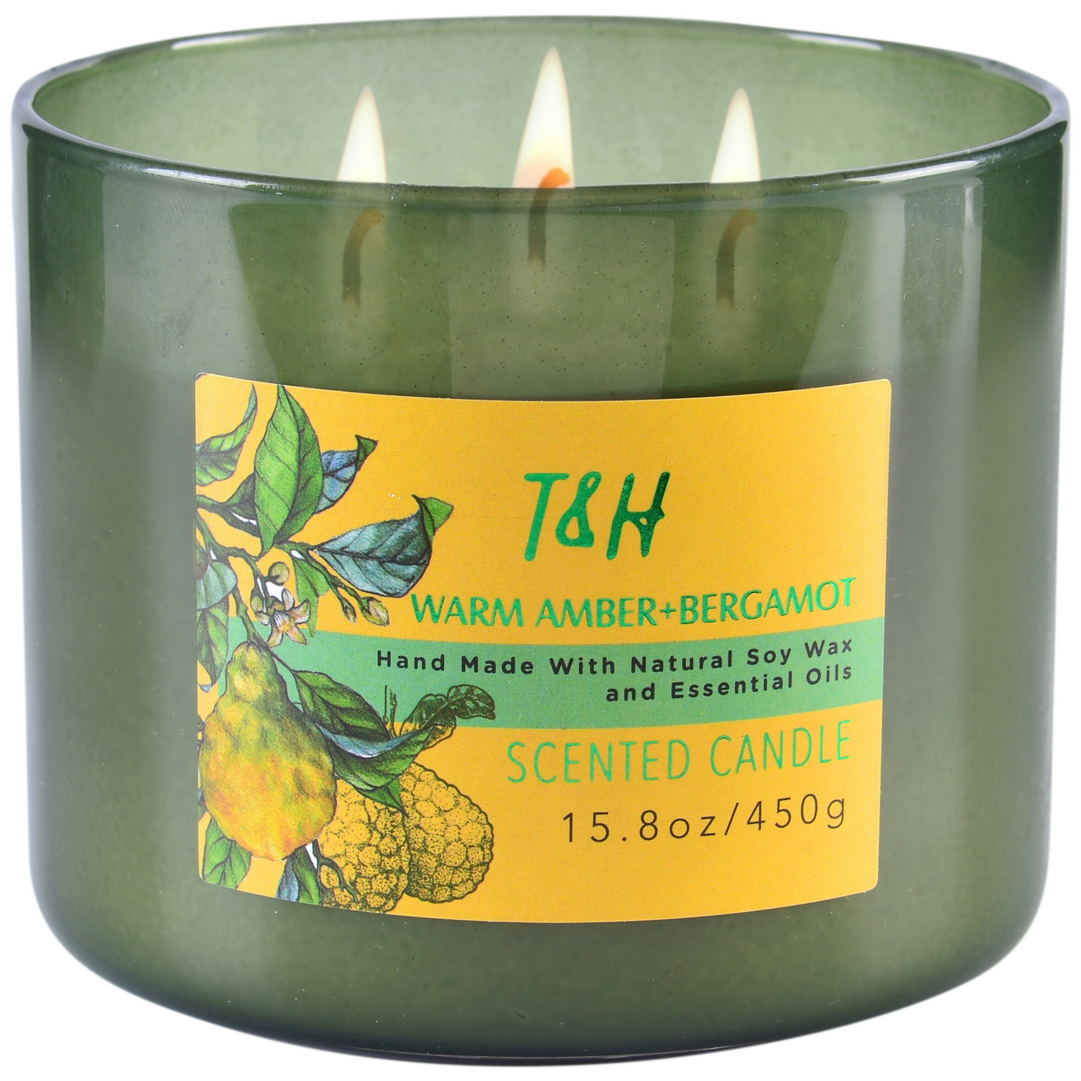 Symple Stuff Warm Amber Bergamot Scented Designer Candle | Wayfair