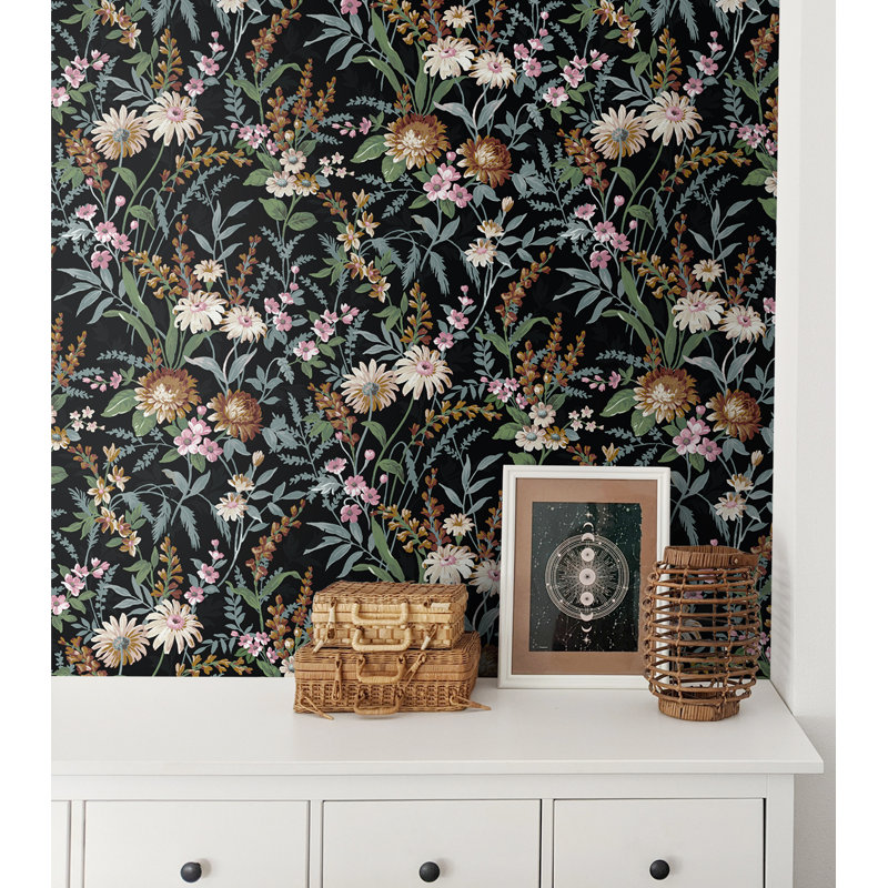 Red Barrel Studio® Yanci Peel & Stick Floral Roll & Reviews | Wayfair