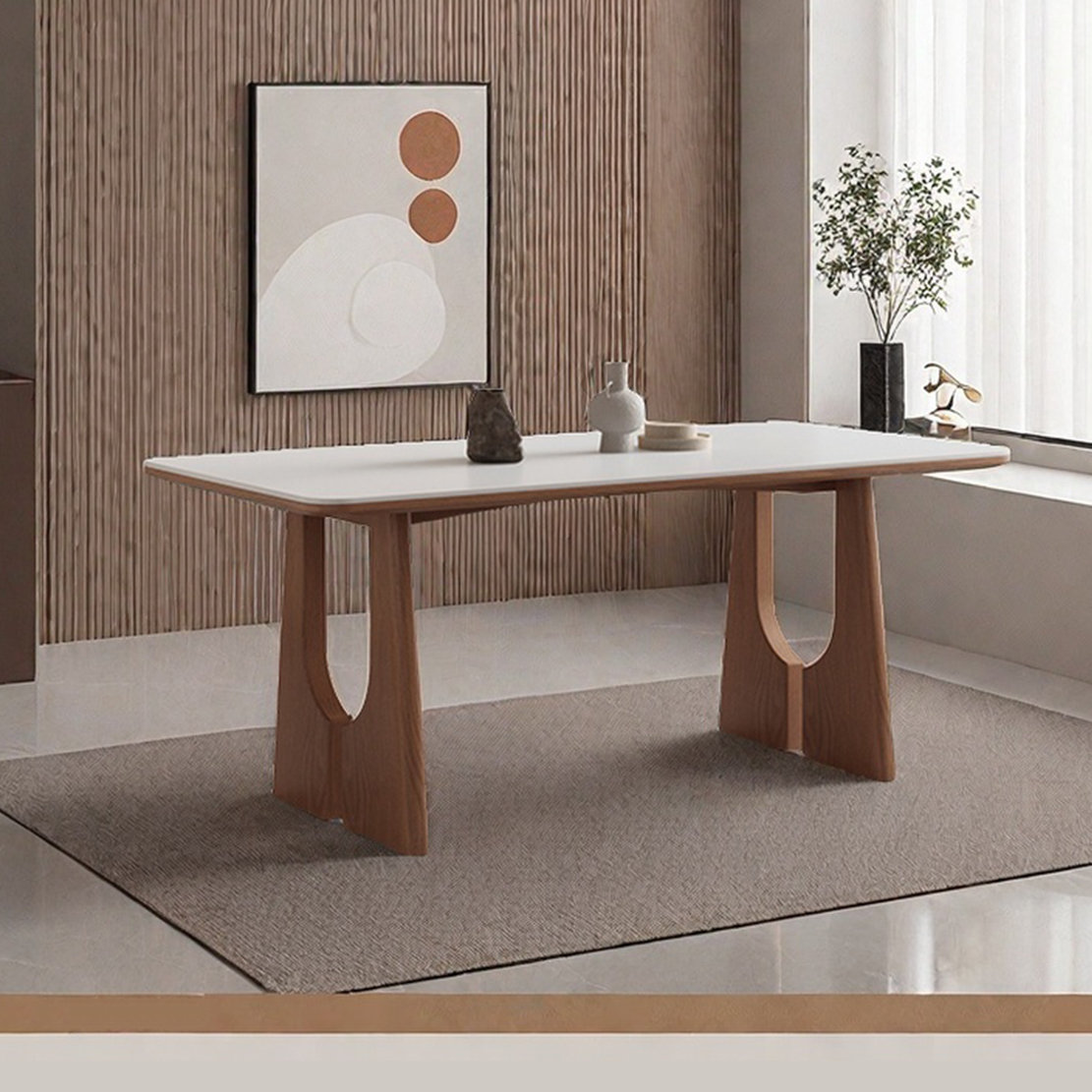 Beicang Home French Vintage Rock Slab Dining Table | Wayfair