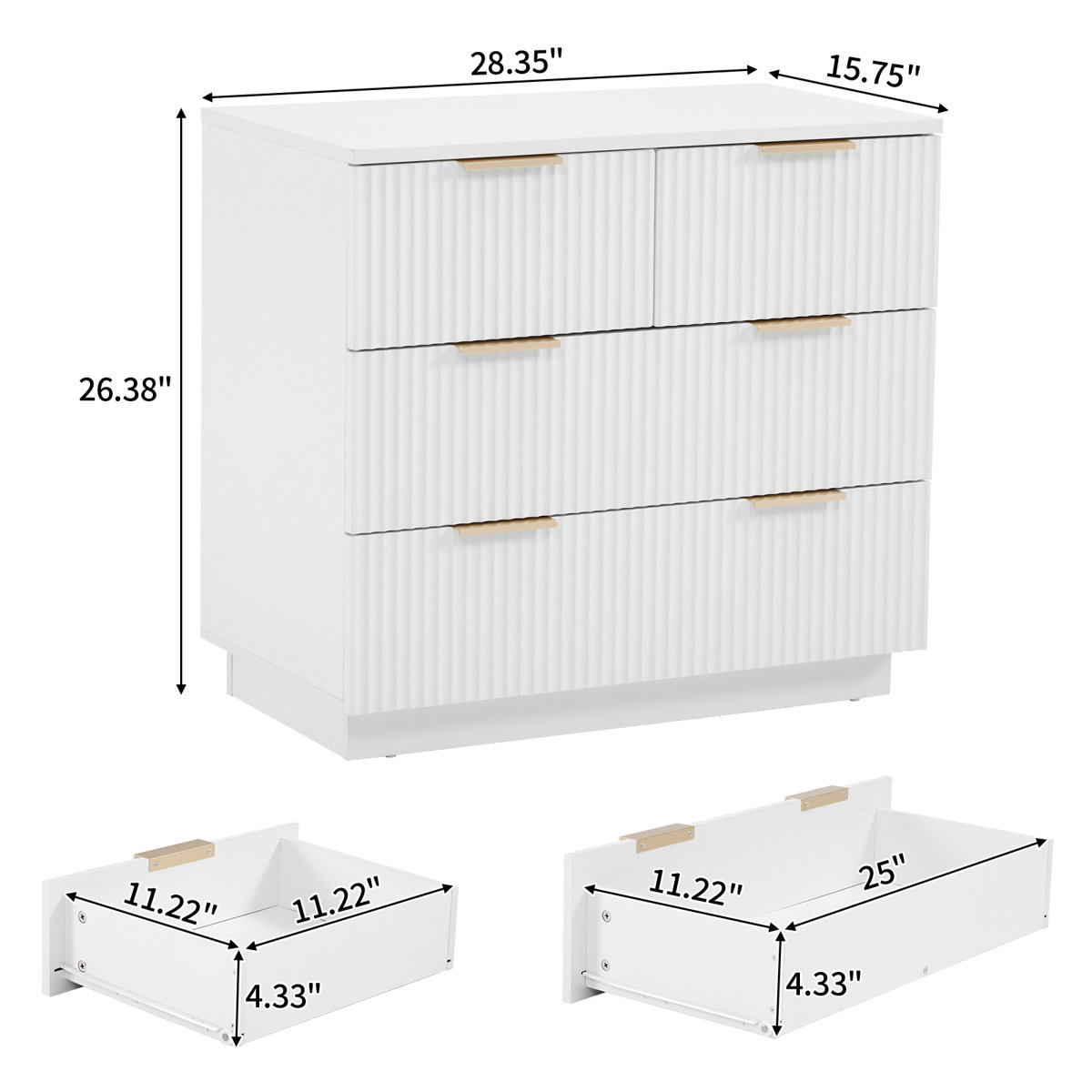 Mercer41 4 Drawer Nightstand For Bedroom | Wayfair